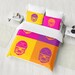 Pop Art Bedding Set, Retro Duvet Cover Set, Ostrich Pop Art Bedding ...