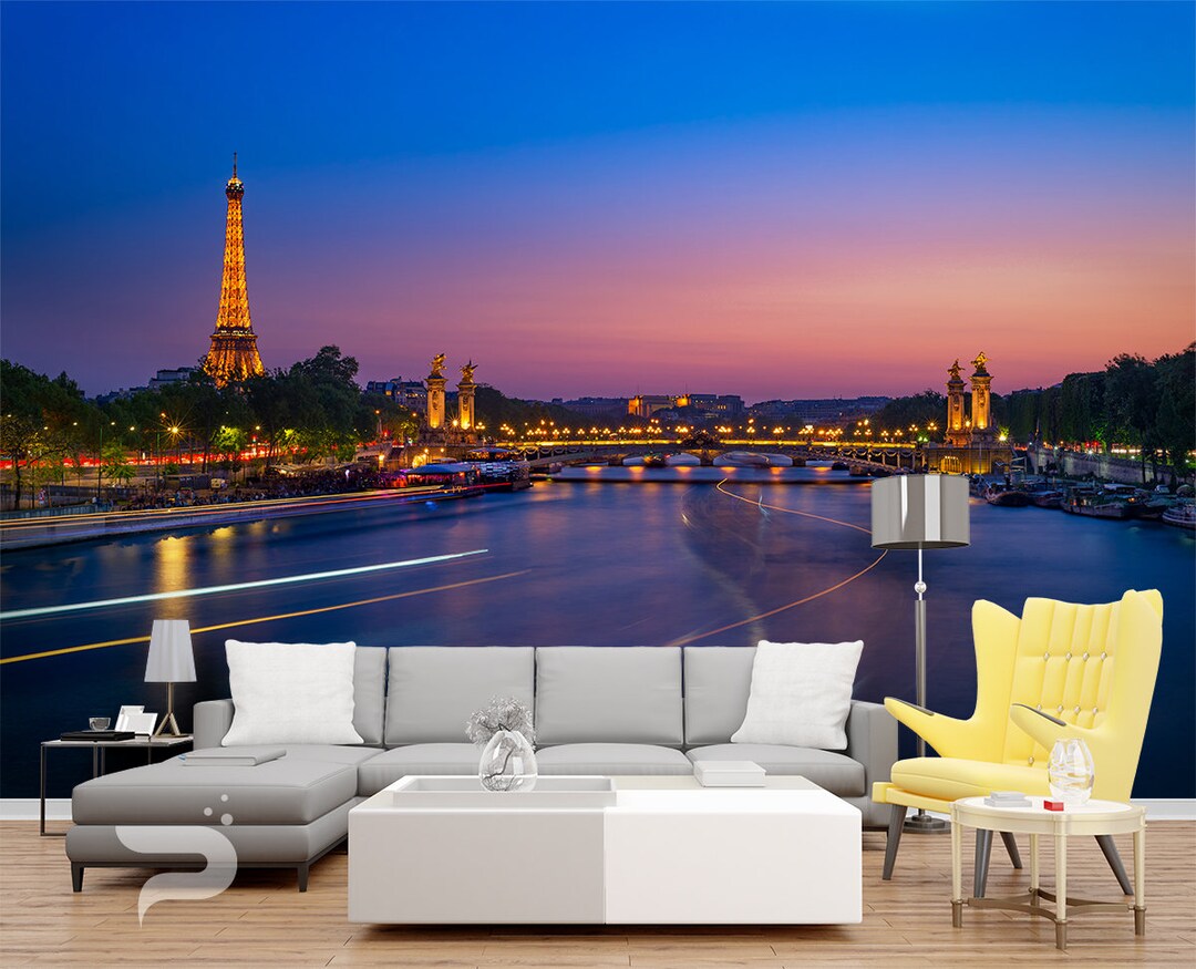 Stunning Paris WALL MURAL, Eiffel Tower Wallpaper Mural, Large Wall ...