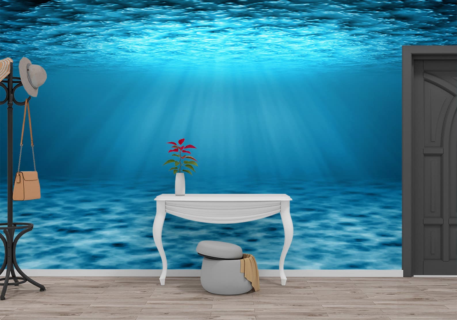 Underwater WALLPAPER MURAL Diving Wall Mural Large Wall - Etsy