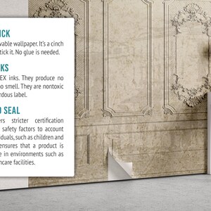 Abstract WALLPAPER, Vintage Wall Covering, 3D Wallpaper, Stylish Wall ...