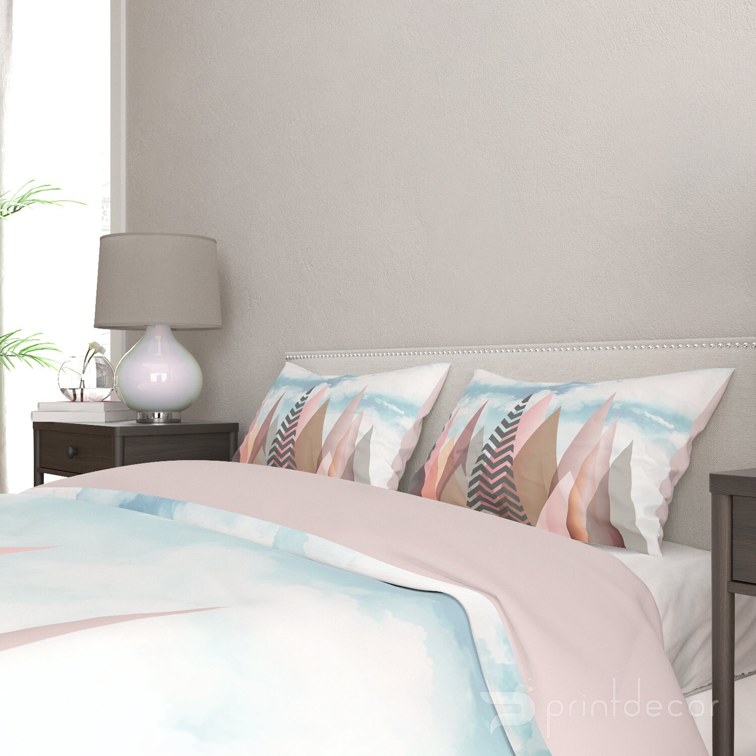 Scandinavian Bedding Set Nordic Duvet Cover Set Geometry | Etsy