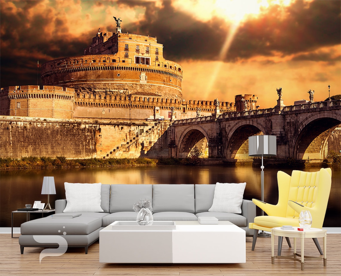 Rome WALL MURAL Europe Wall Covering Abstract Rome Italy - Etsy