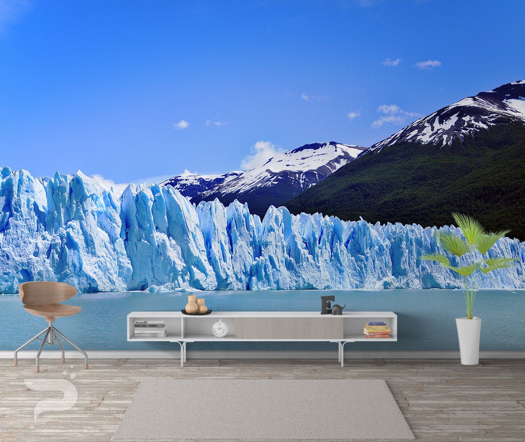 Glacier WALL MURAL, Stunning Wall Covering, Argentina Patagonia Wall ...