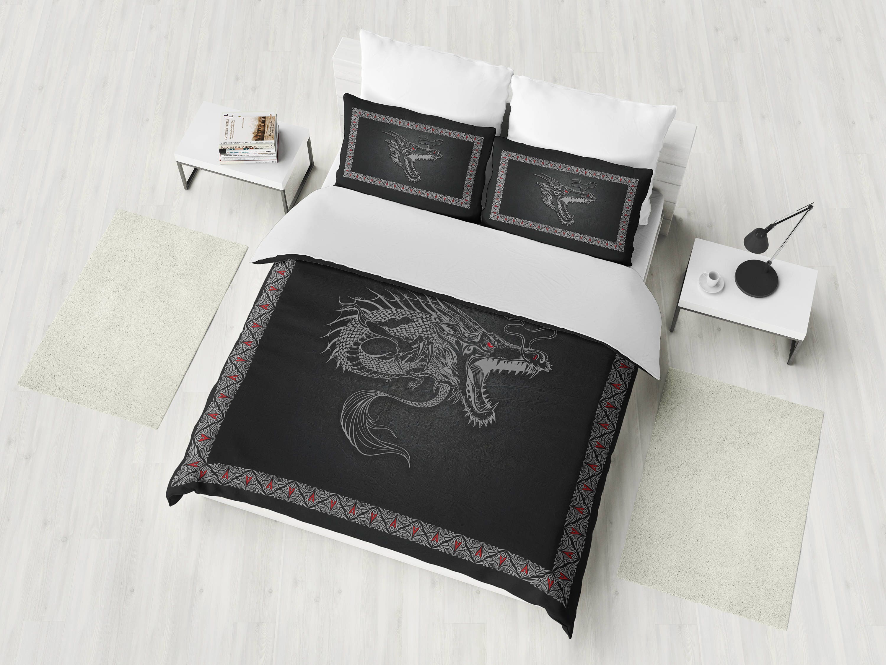 Dark Dragon Bedding Set Custom Duvet Cover Set inspired by | Etsy