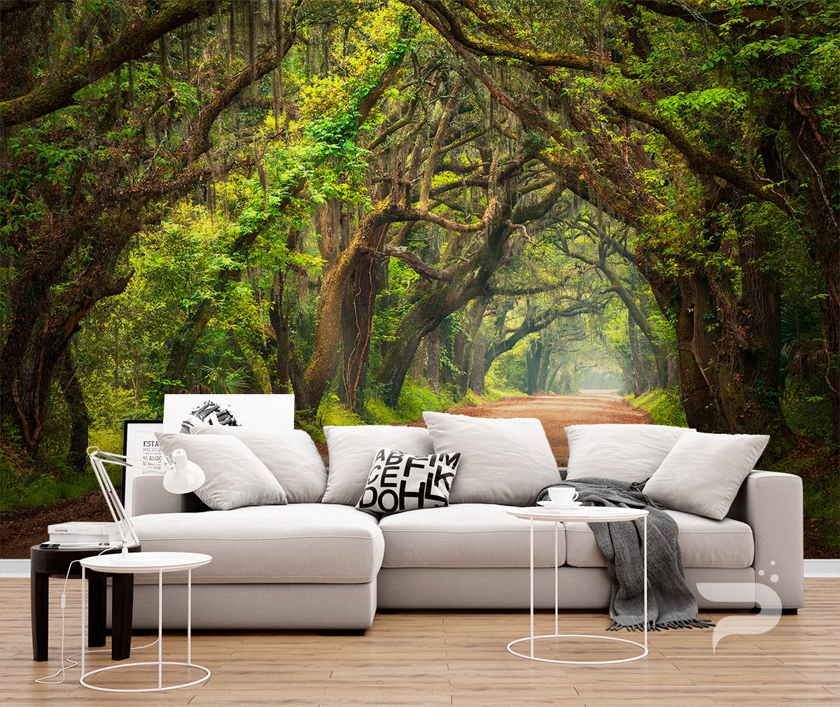 Tree Tunnel MURAL Forest Wallpaper Forest Path Wall Mural - Etsy