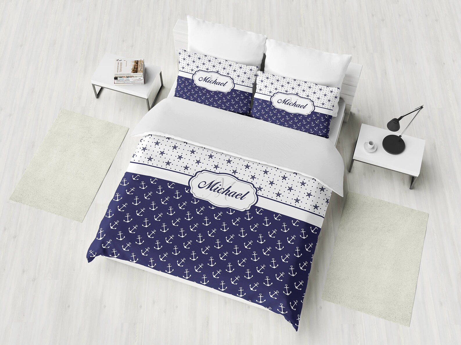 Personalized Bedding Set Monogram Duvet Cover Set Monogram | Etsy