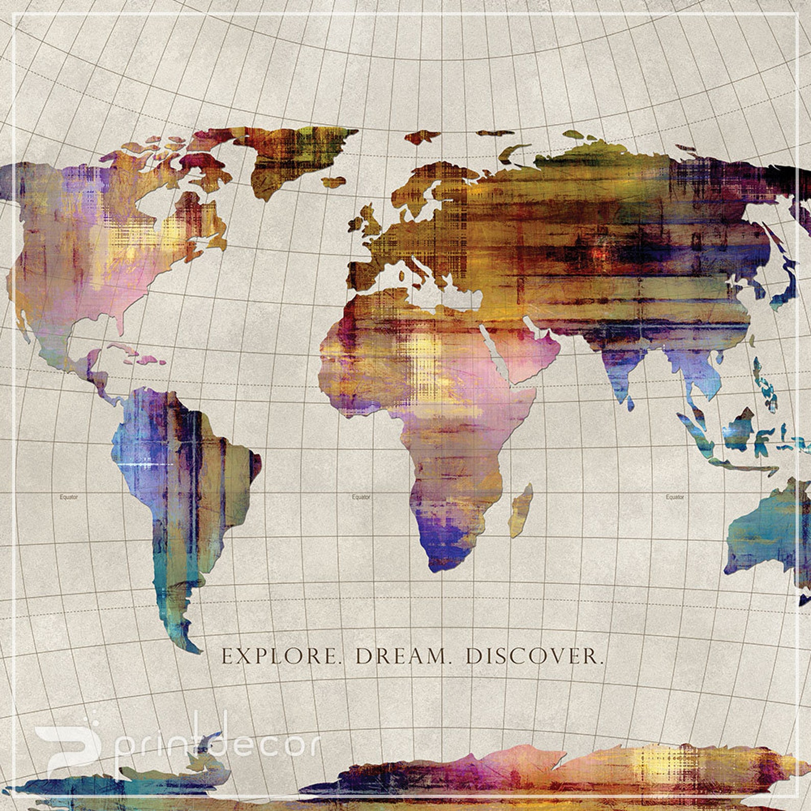 Travel Map Bedding Boho Adventure Map Duvet Cover Set Grunge | Etsy