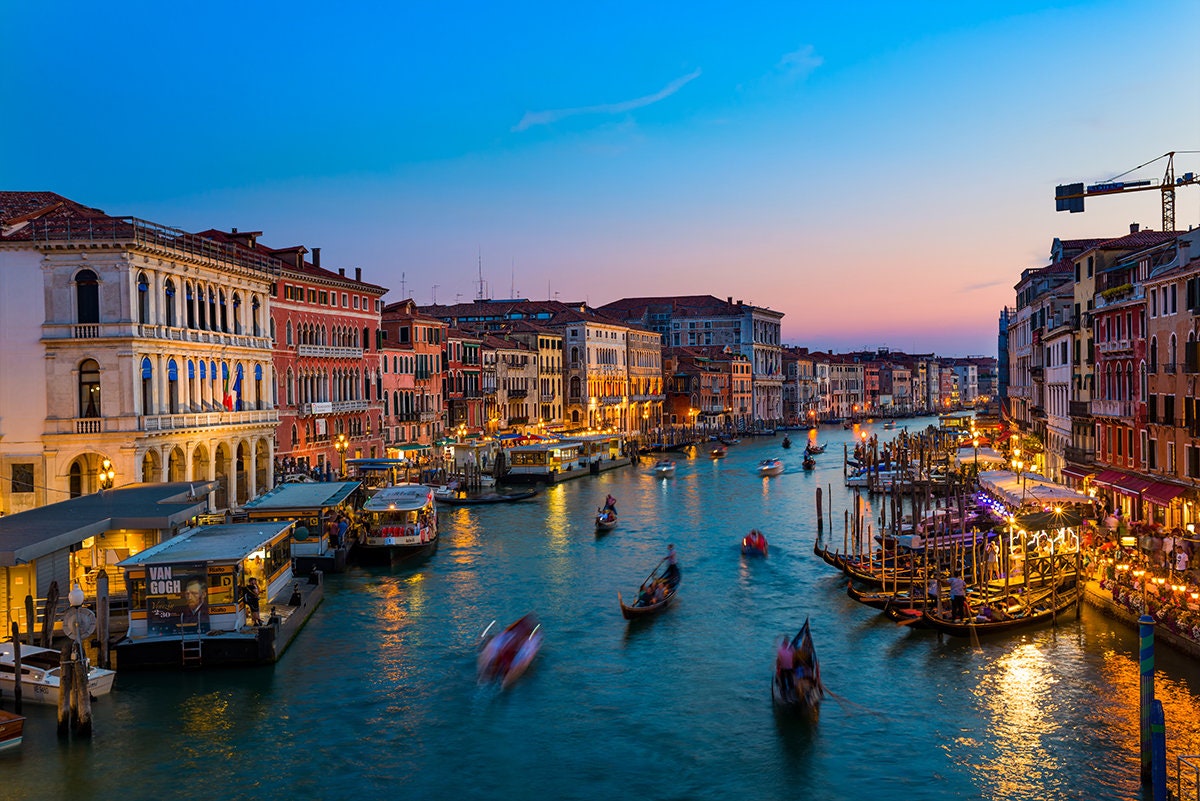 Venice Grand Canal WALL MURAL Gondola Boats Wallpaper Mural - Etsy