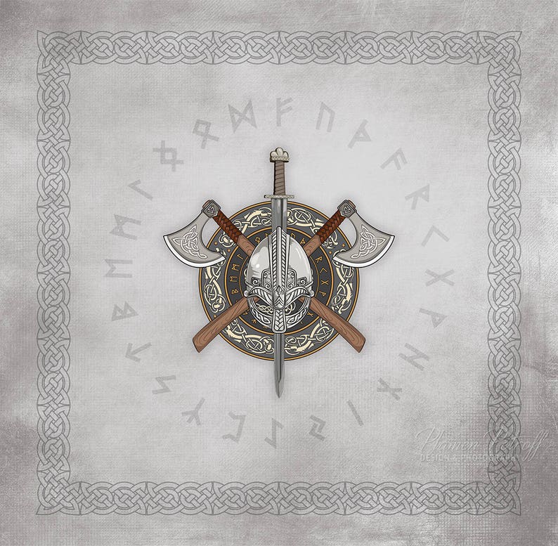 Viking Bedding Set Viking Duvet Cover Set Designer Celtic - Etsy