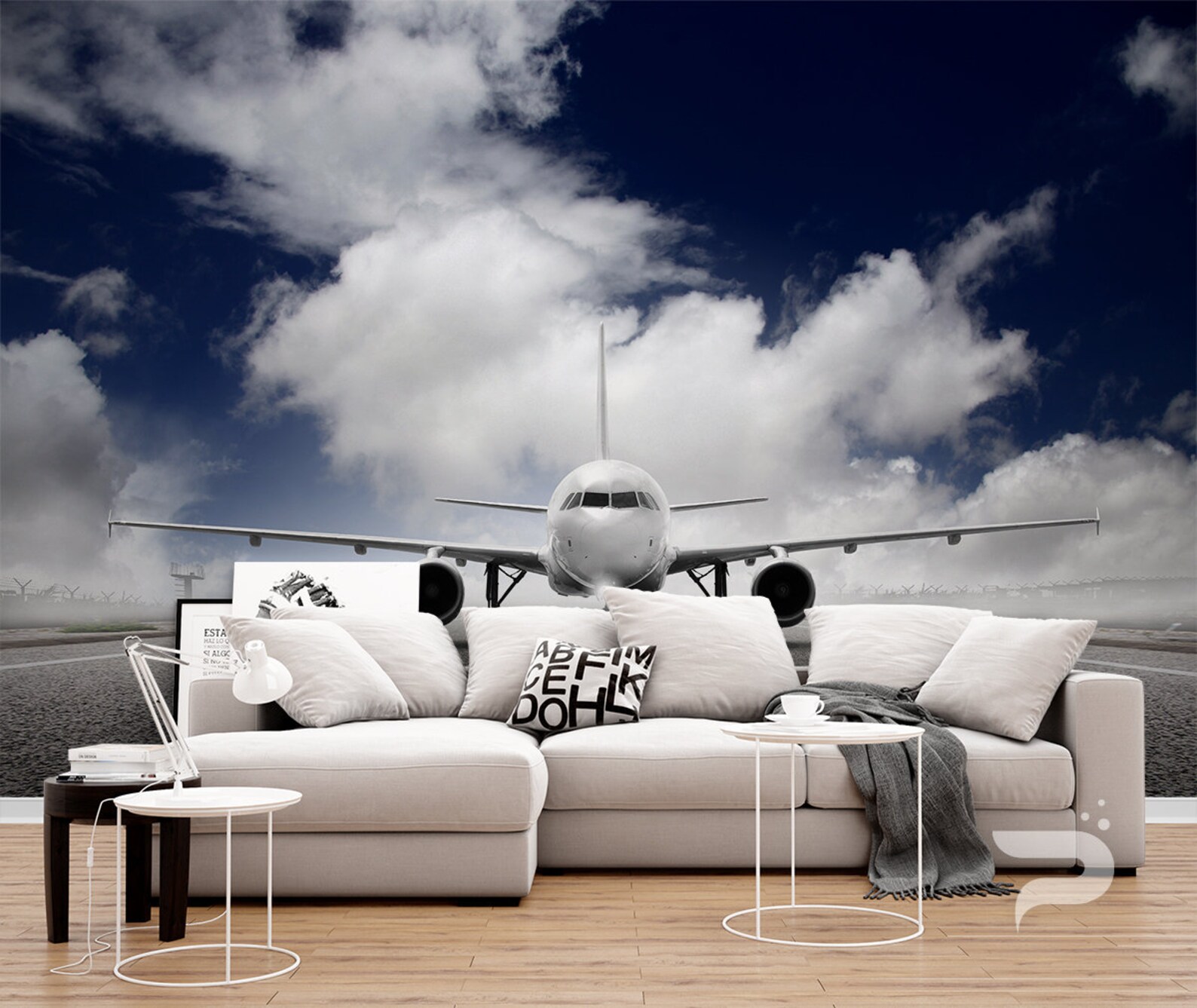Plane WALL MURAL Ready for Takeoff Wall Covering Airplane - Etsy