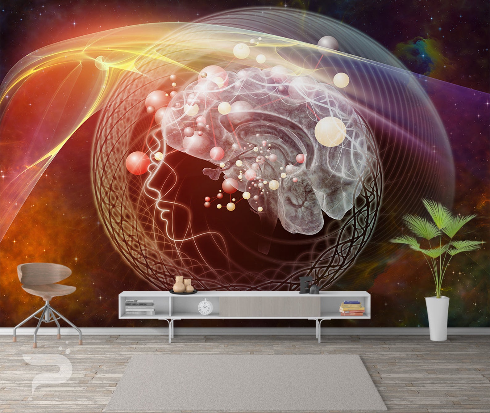 Abstract Space WALL MURAL Spiritual Wallpaper Galaxy Wall | Etsy