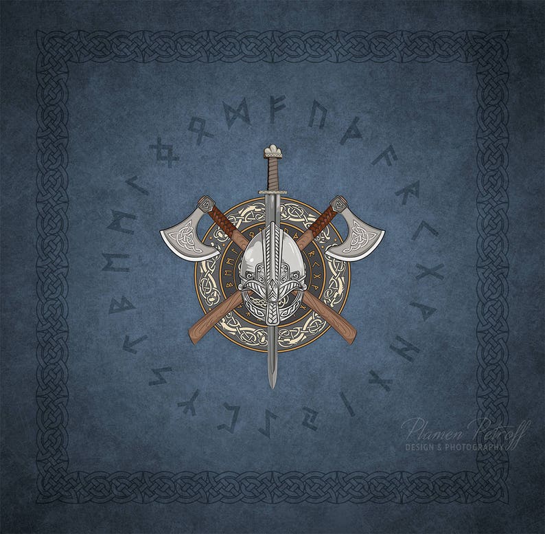 Viking Bedding Set Viking Duvet Cover Set Designer Celtic - Etsy