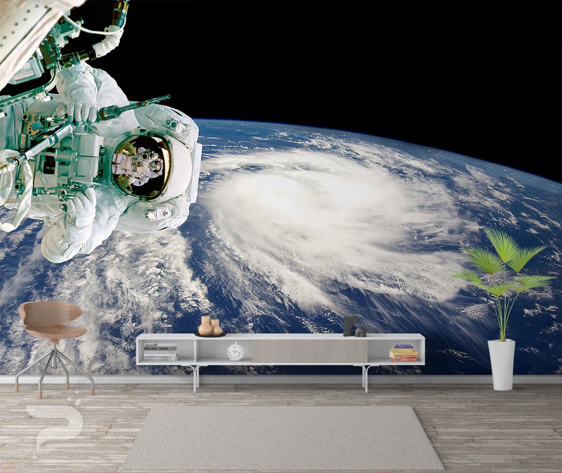 Spacewalk WALL MURAL Astronaut Wallpaper Mural Large Wall | Etsy