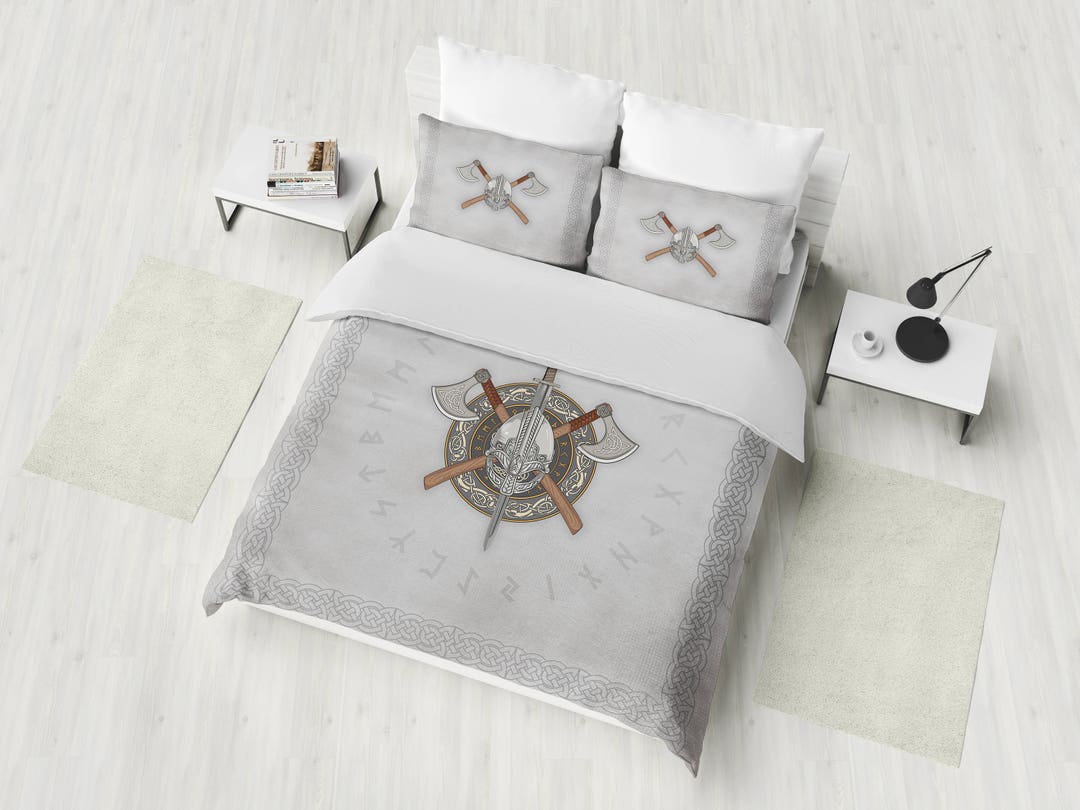 Viking Bedding Set, Viking Duvet Cover Set, Designer Celtic Bedding ...