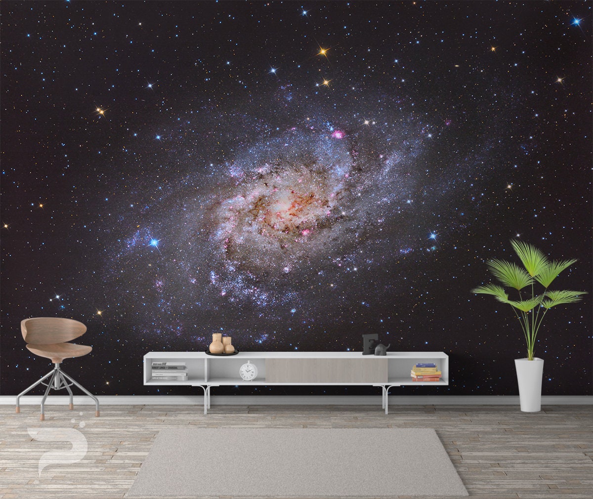Spiral Galaxy WALL MURAL Hubble Space Wall Covering Galaxy | Etsy