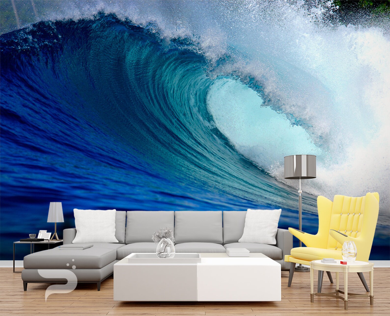 The Perfect Wave MURAL Ocean Wallpaper Large Wall Mural - Etsy