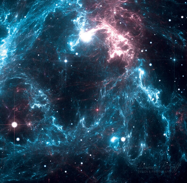 Light Blue Nebula Bedding Set Galaxy Duvet Cover Set Deep - Etsy