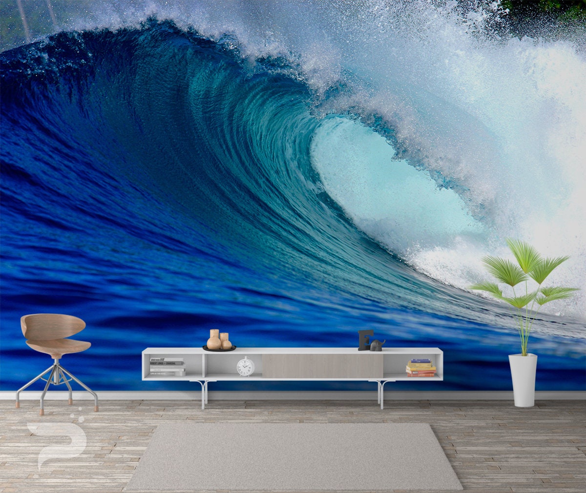 The Perfect Wave MURAL Ocean Wallpaper Large Wall Mural - Etsy