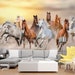 Wild Horses WALL MURAL, Stallion Wall Decor, Running Horses Wall Mural ...