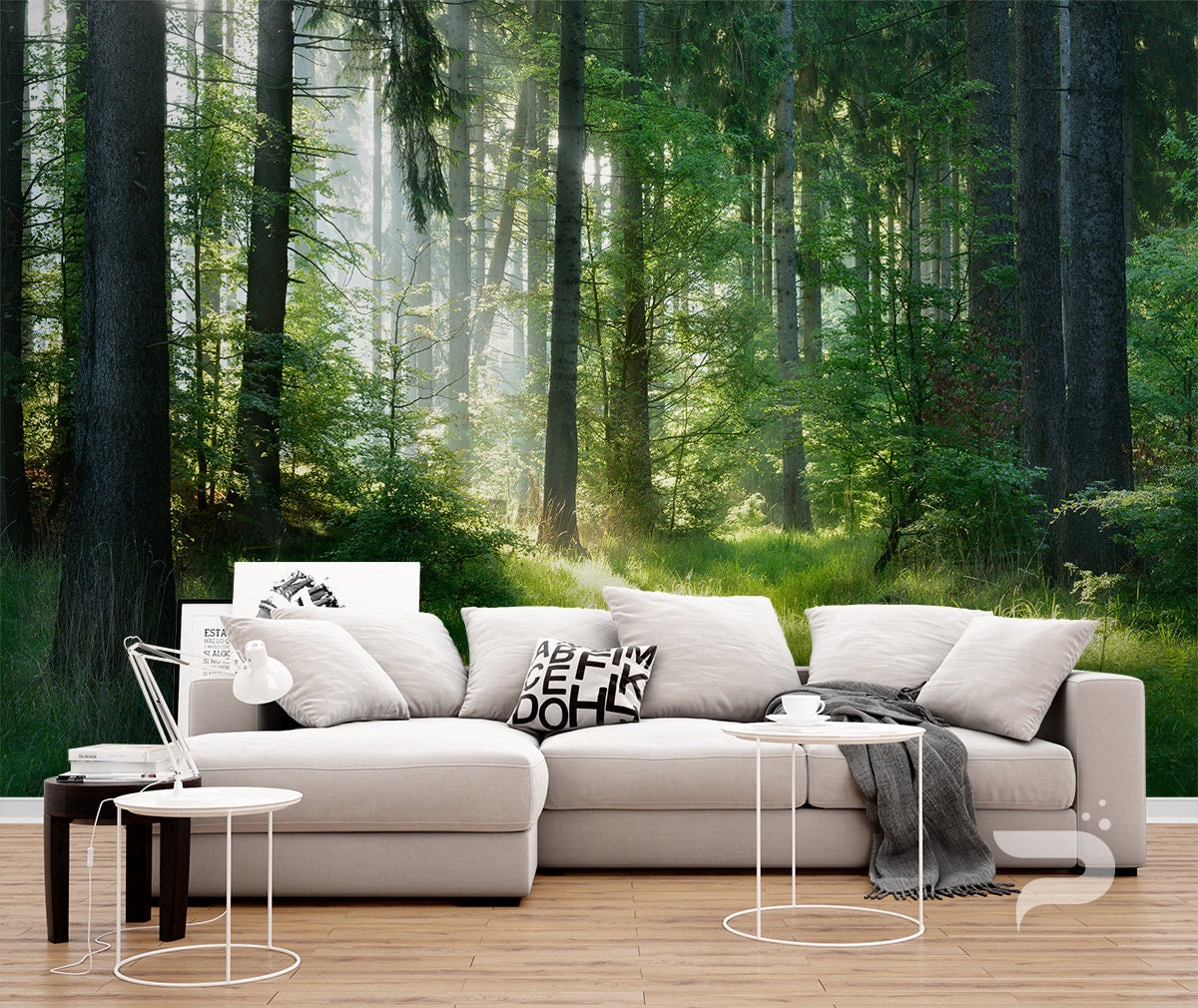 Green Forest WALL MURAL Forest Wallpaper Mountain Forest - Etsy Canada