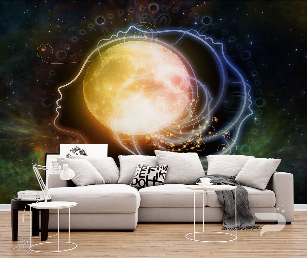 Beautiful Mind WALL MURAL Abstract Wall Covering Space Wall - Etsy
