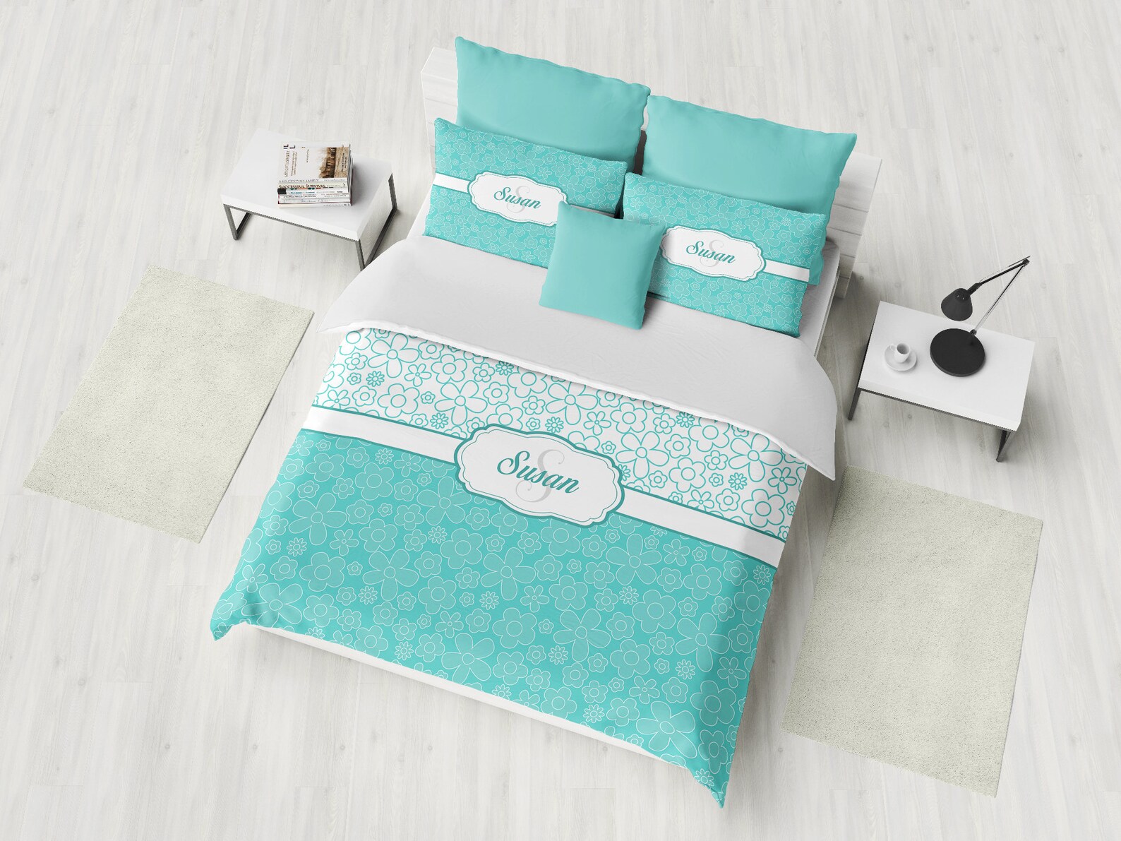 Custom Bedding Set Personalized Duvet Cover Set Monogram - Etsy