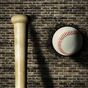 Baseball WALL MURAL, Abstract Sport Wall Covering, Baseball Wall Art ...