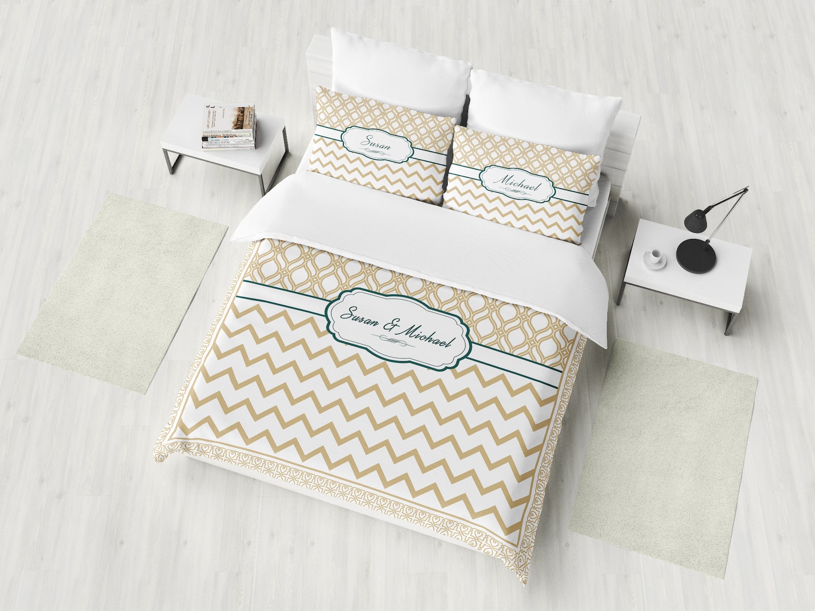 Personalized Bedding Set Custom Duvet Cover Set Monogram | Etsy