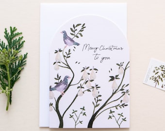 Zentangle, Greeting Card 5x7, Hand Drawn, Partridge in a Pear Tree ...