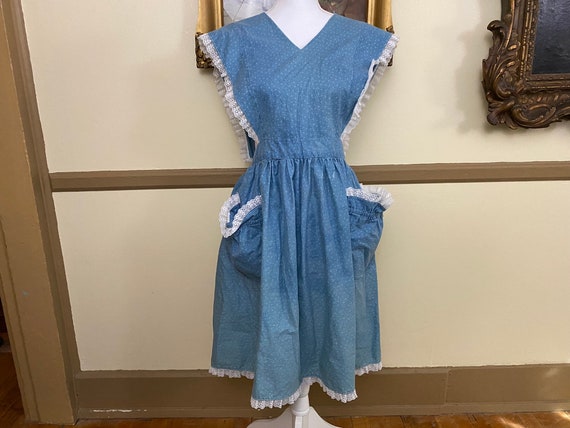 Vintage Hand Crafted Full Front and Back Printed Fabric Apron - Etsy