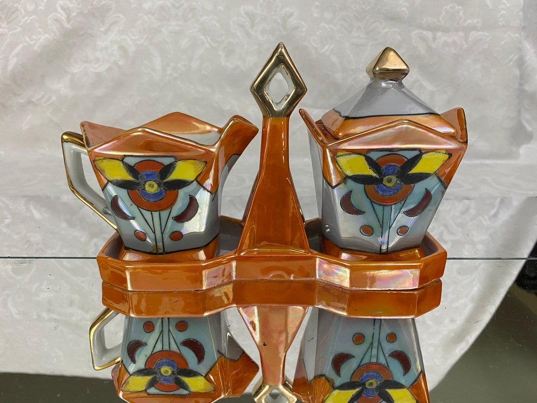 Vintage Lusterware China Porcelain Creamer and Sugar Set With - Etsy
