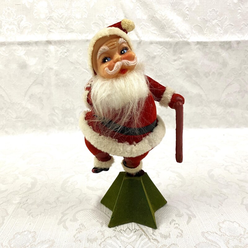 Flocked Santa - Etsy
