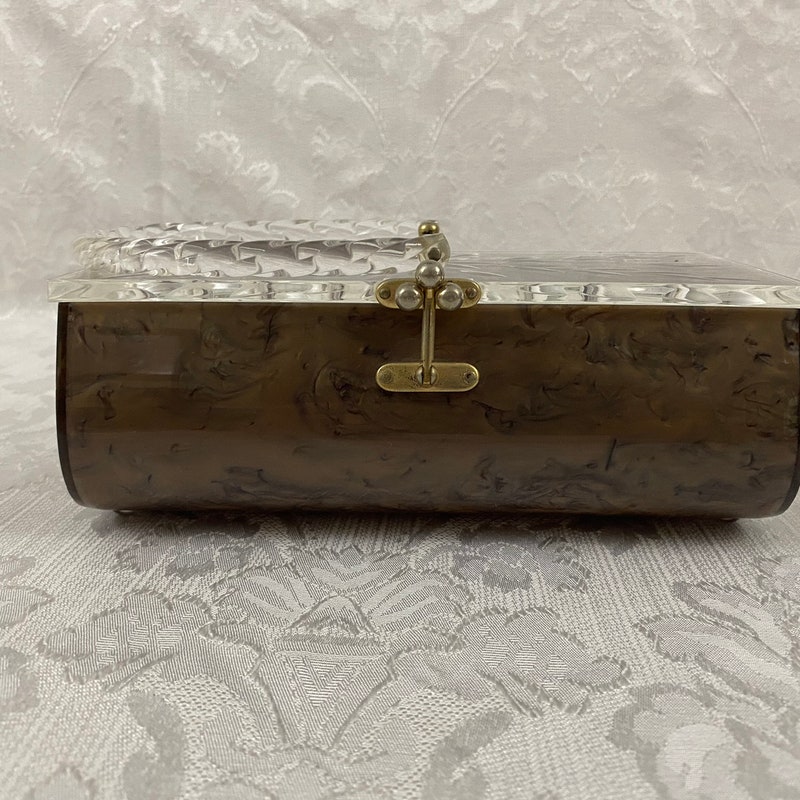 Lucite Handle Vintage Bag - Etsy
