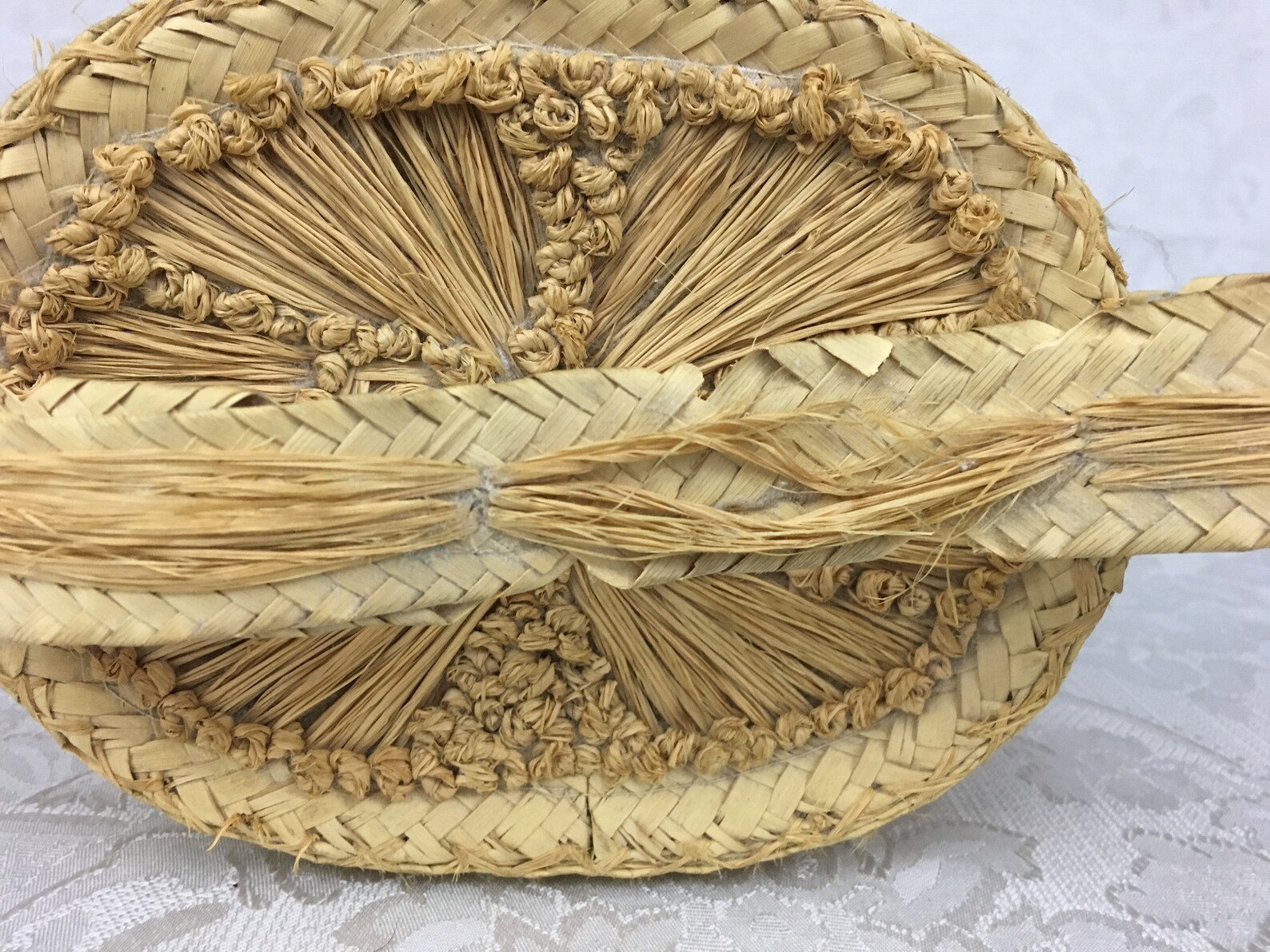 Vintage Woven Straw Box Purse Wicker Basket Handbag Cloth | Etsy