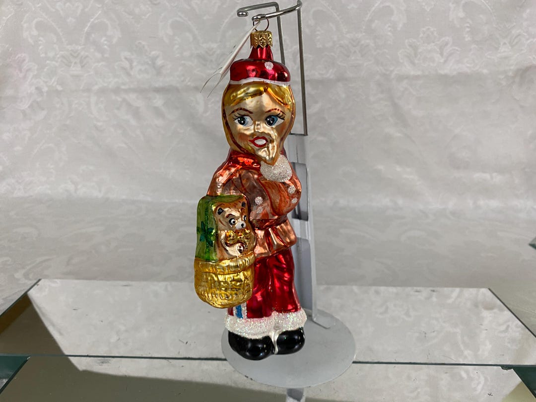 Vintage Christopher Radko "personal Delivery" Girl Lady Ornament Hand ...