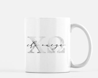 Alpha Chi Omega Coffee Mug / Metal / Coffee Mug / Sorority Coffee Mug ...