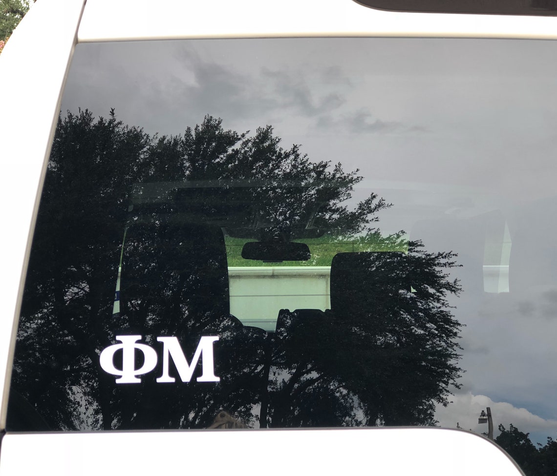 White Greek Letter Vinyl Decals / White Decal / Sorority Decal | Etsy