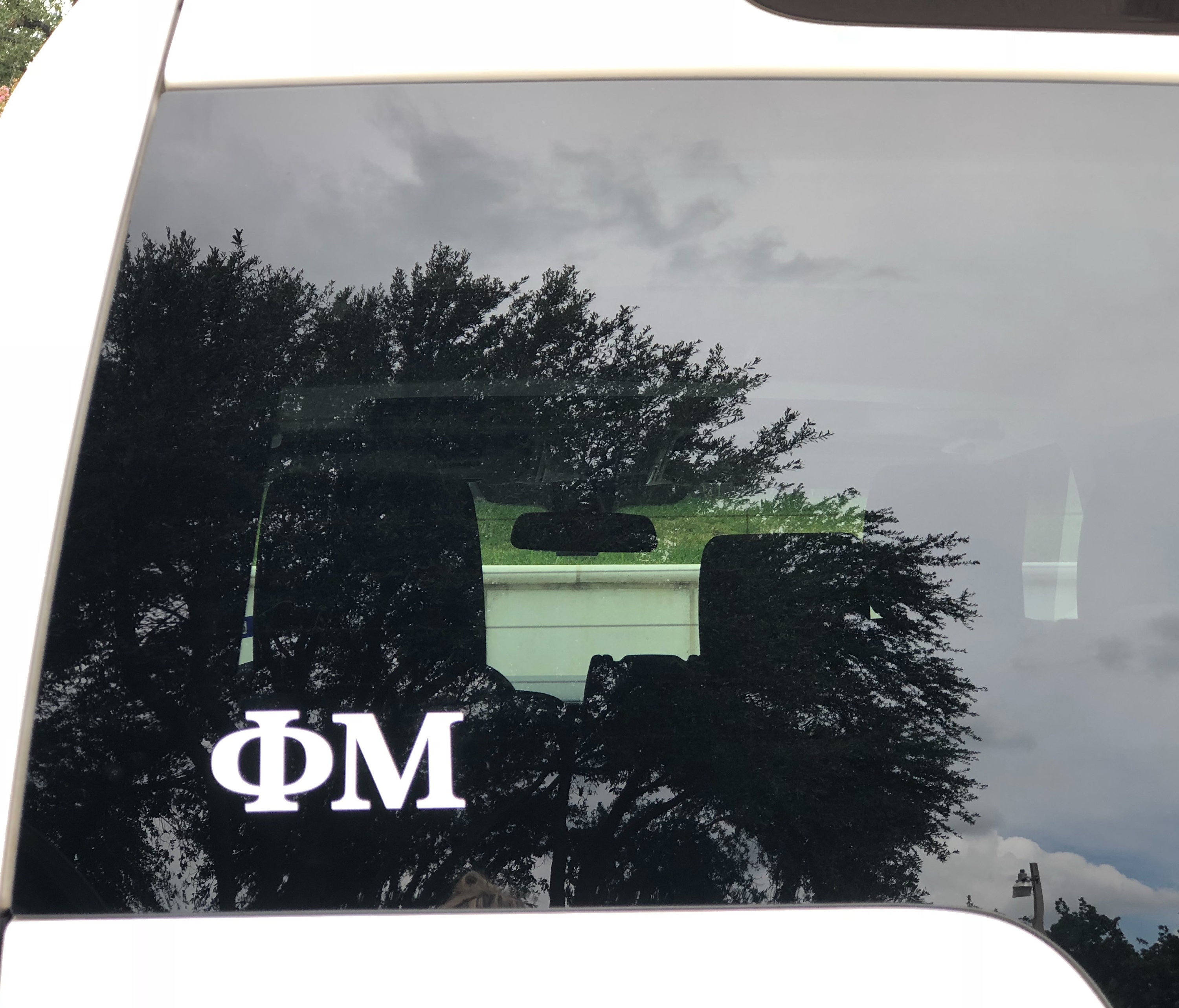 White Greek Letter Vinyl Decals / White Decal / Sorority Decal | Etsy