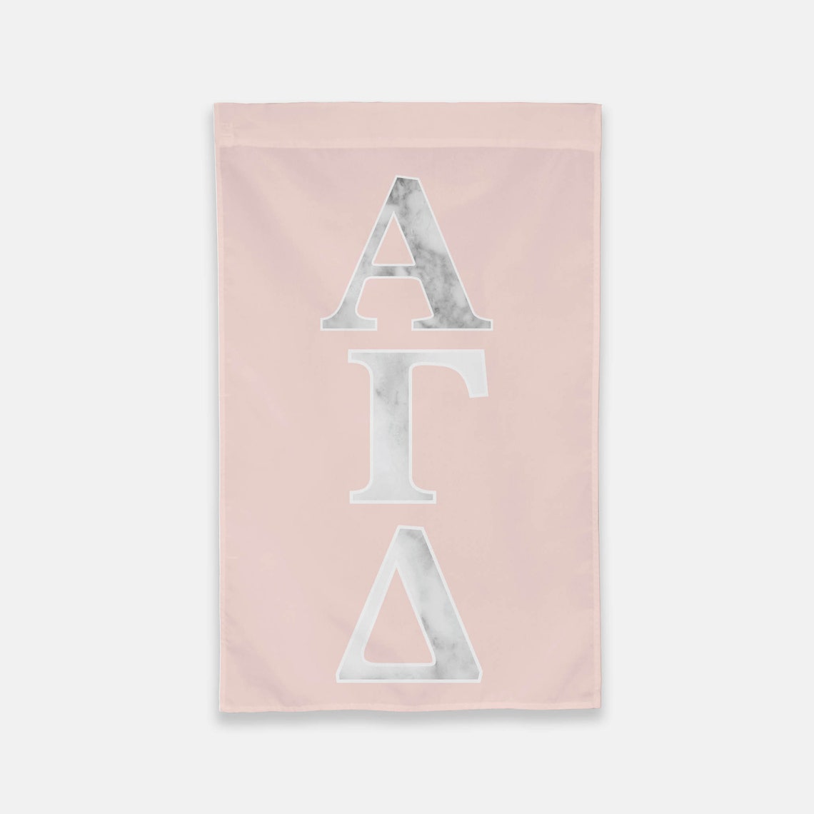 Alpha Gamma Delta Vertical Greek Letter Flag / Blush & Marble | Etsy