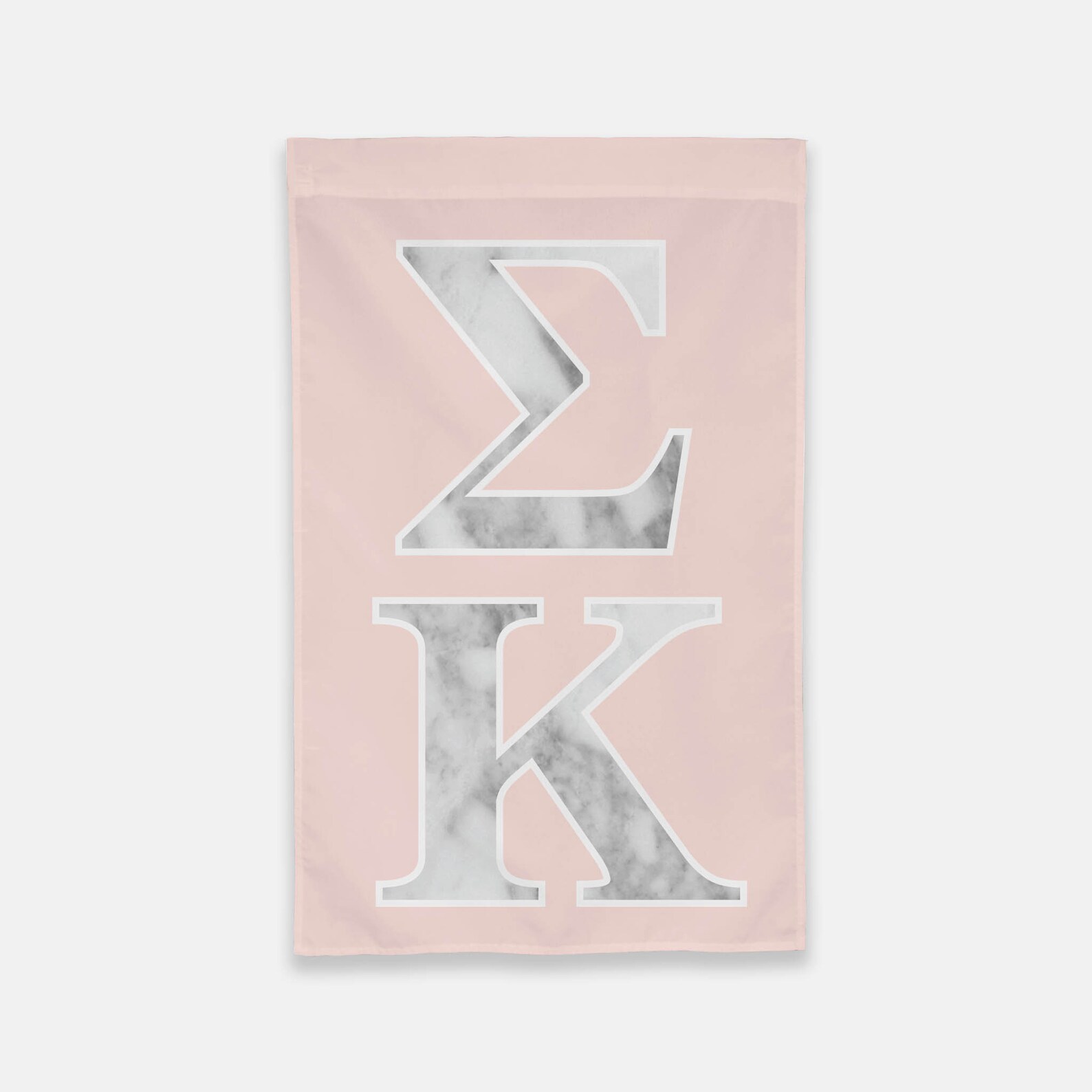 Sigma Kappa Vertical Greek Letter Flag / Blush & Marble / | Etsy
