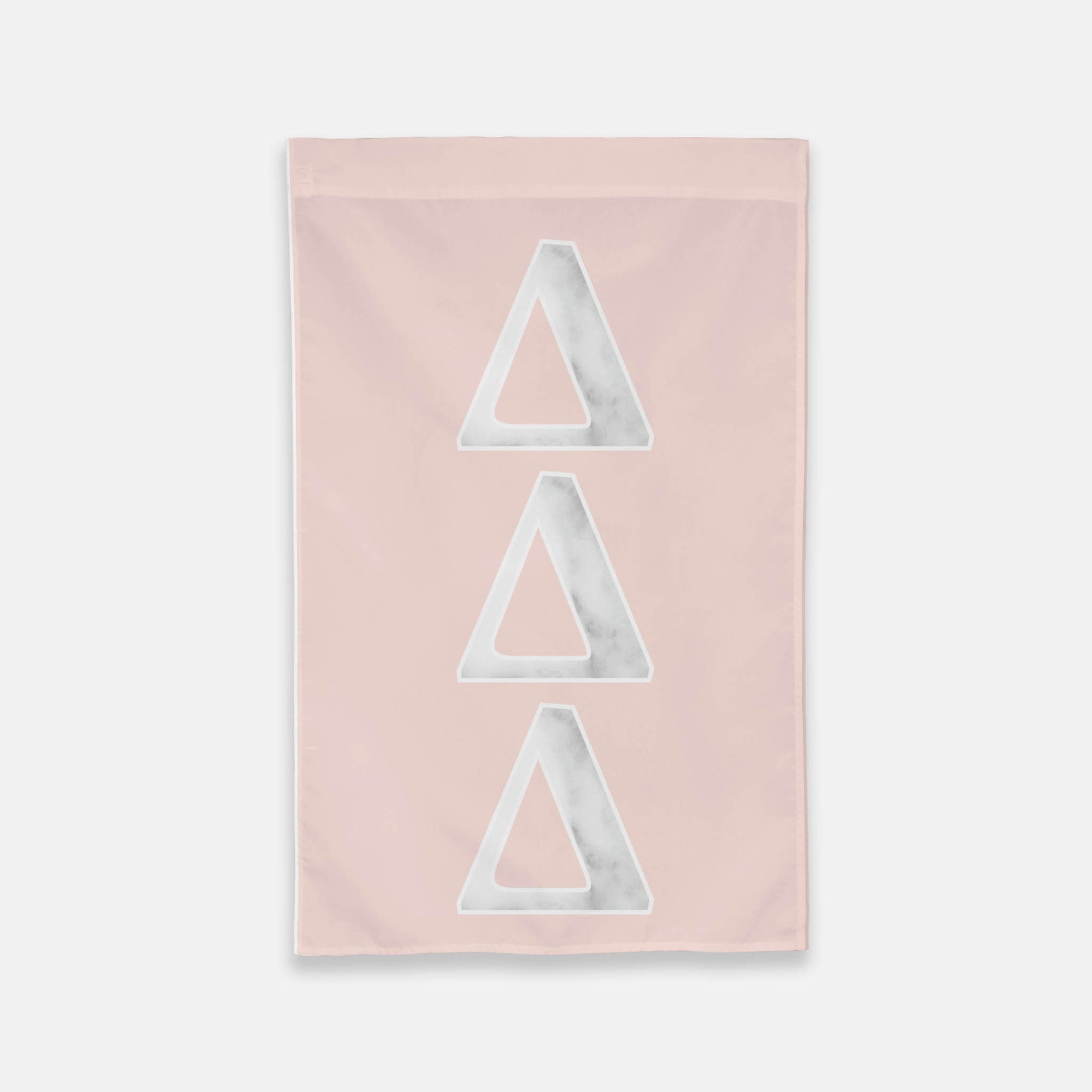 Custom Vertical Greek Letter Flag / Blush & Marble / Vertical | Etsy
