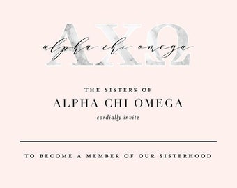 Sorority Bid Card | Etsy