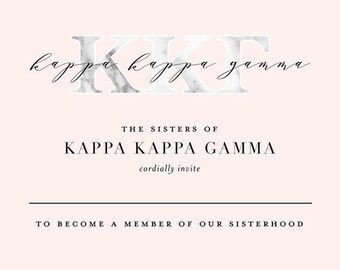 Sorority Bid Card | Etsy