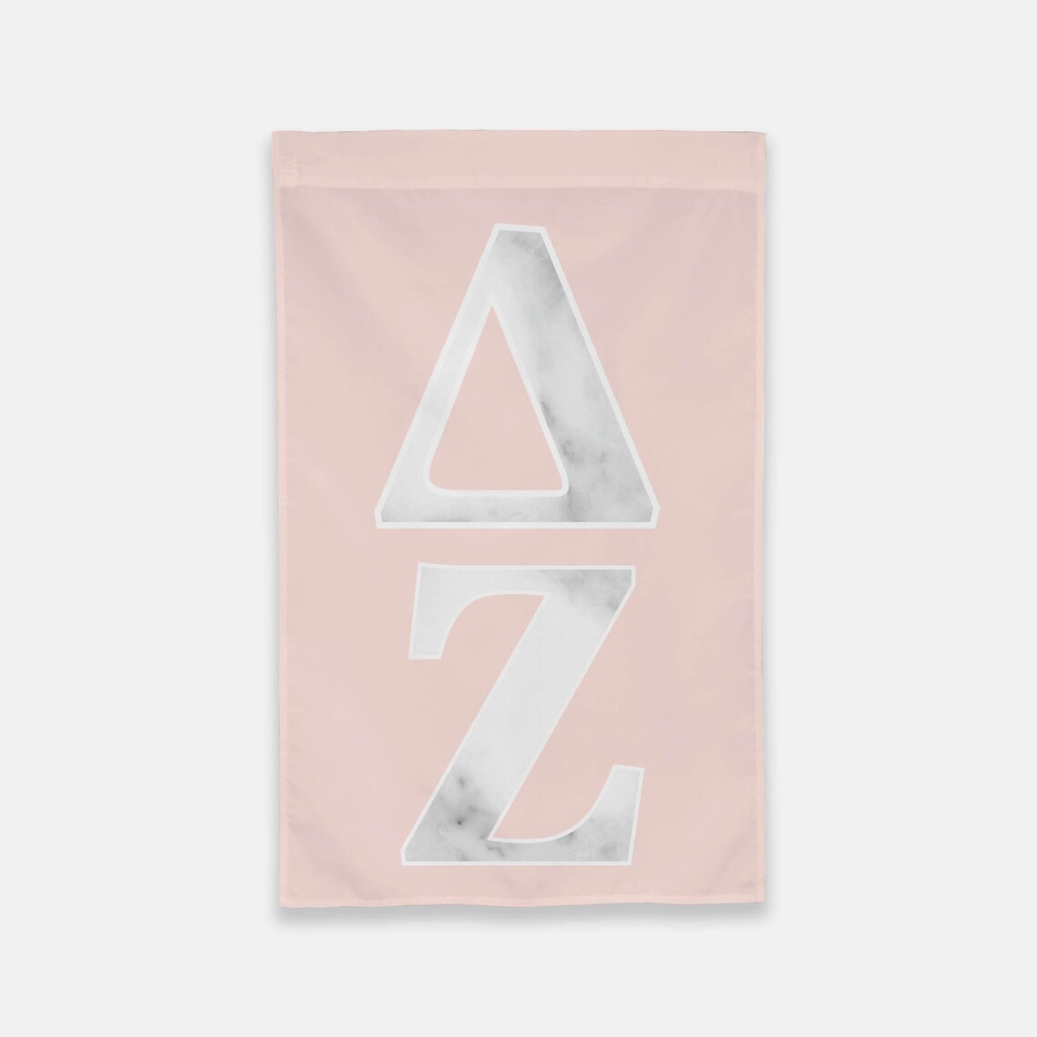 Delta Zeta Vertical Greek Letter Flag / Blush & Marble / | Etsy