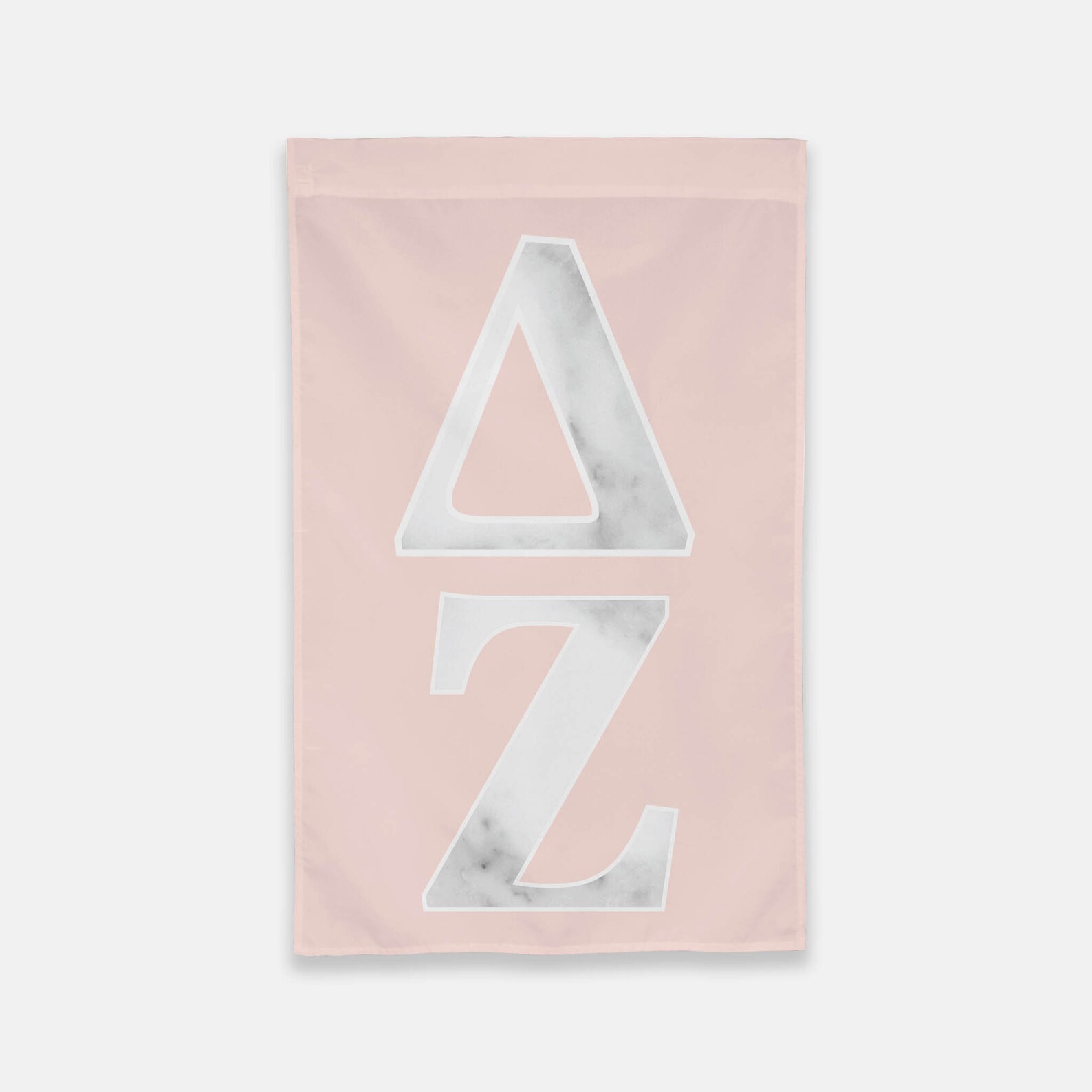 Custom Vertical Greek Letter Flag / Blush & Marble / Vertical | Etsy