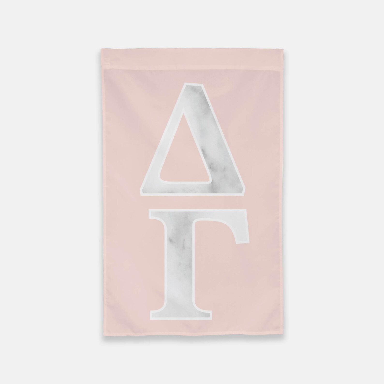 Delta Gamma Vertical Greek Letter Flag / Blush & Marble / Vertical Flag ...