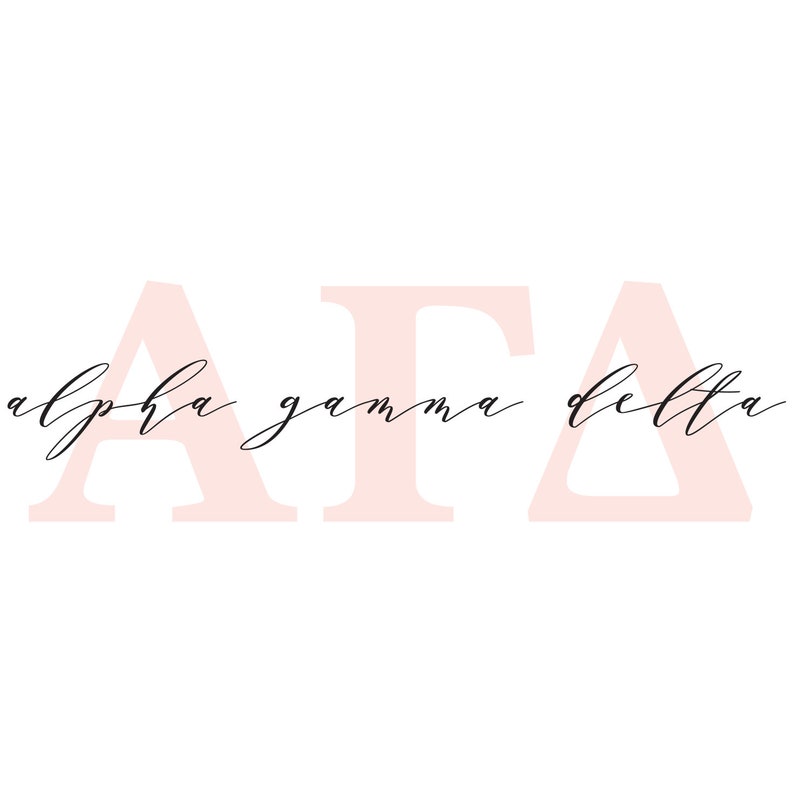 Alpha Gamma Delta Vinyl Blush Sorority Decals / Blush Decal / Sorority ...