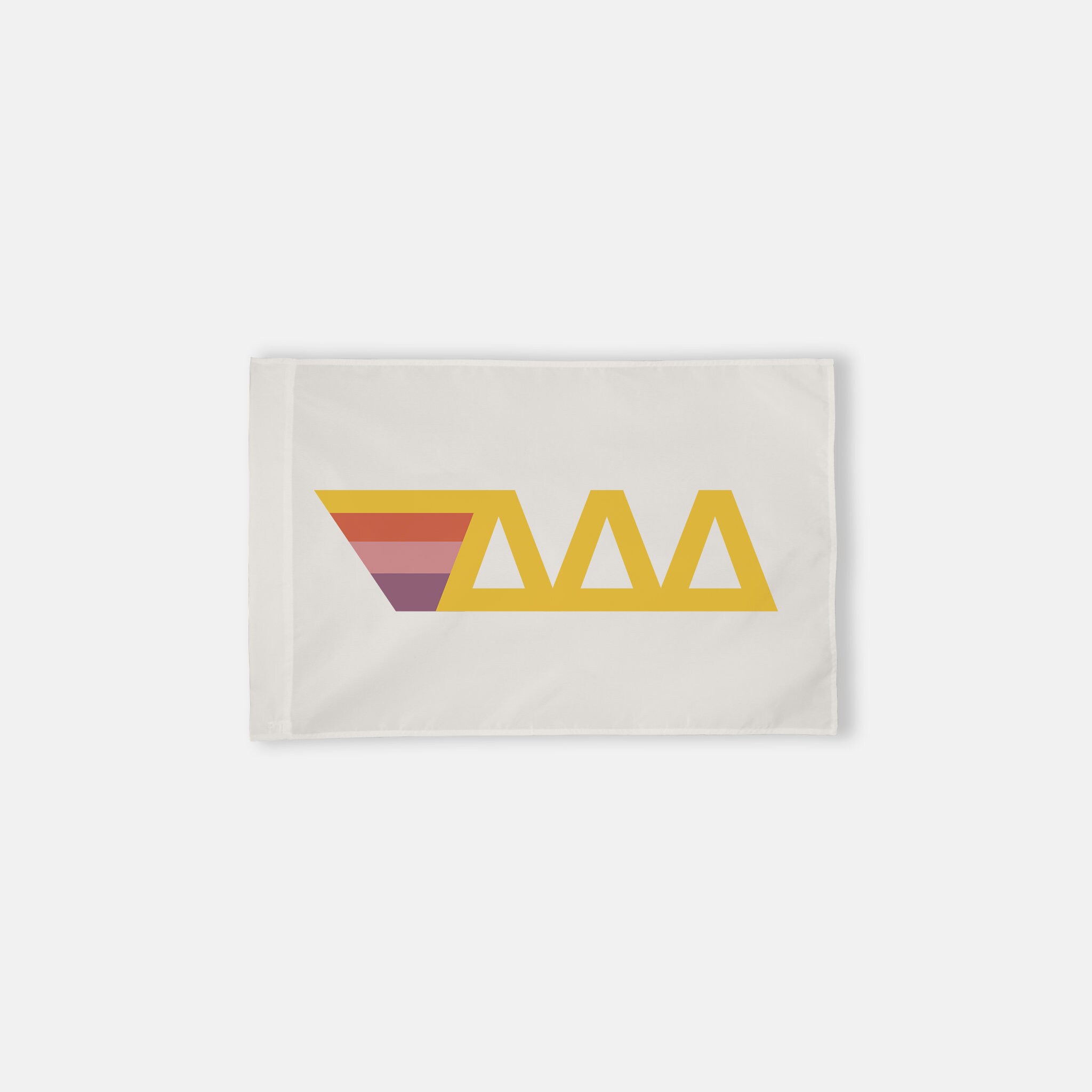 Retro Stripes Delta Delta Delta Greek Letter Flag / Greek Letter Flag ...