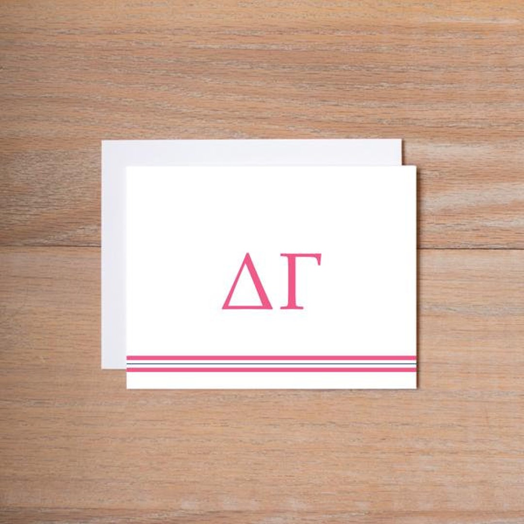 Delta Gamma Note Card Set / Preppy / Preppy Greek Note Cards / Greek ...