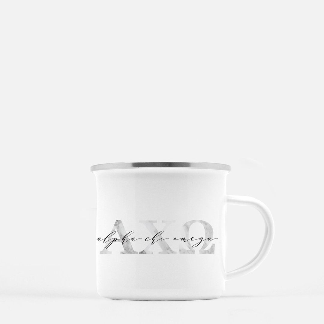 Alpha Chi Omega Coffee Mug / Metal / Coffee Mug / Sorority Coffee Mug ...